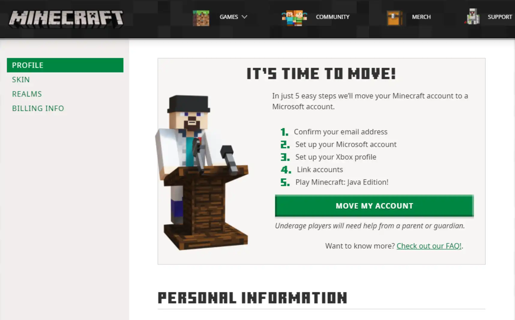 How to Switch a Mojang Account to a Microsoft Account – BisectHosting
